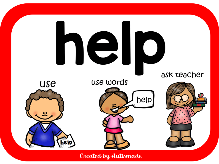 Tips on How to use Help card Visuals! – Autismade