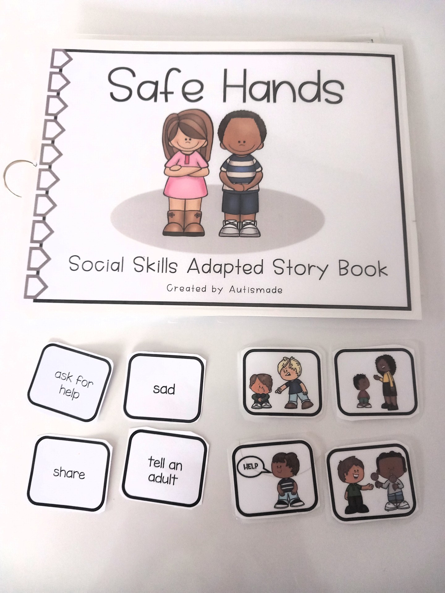Safe Hands Story: Adapted Social Skills Story | Narrative with Visual ...