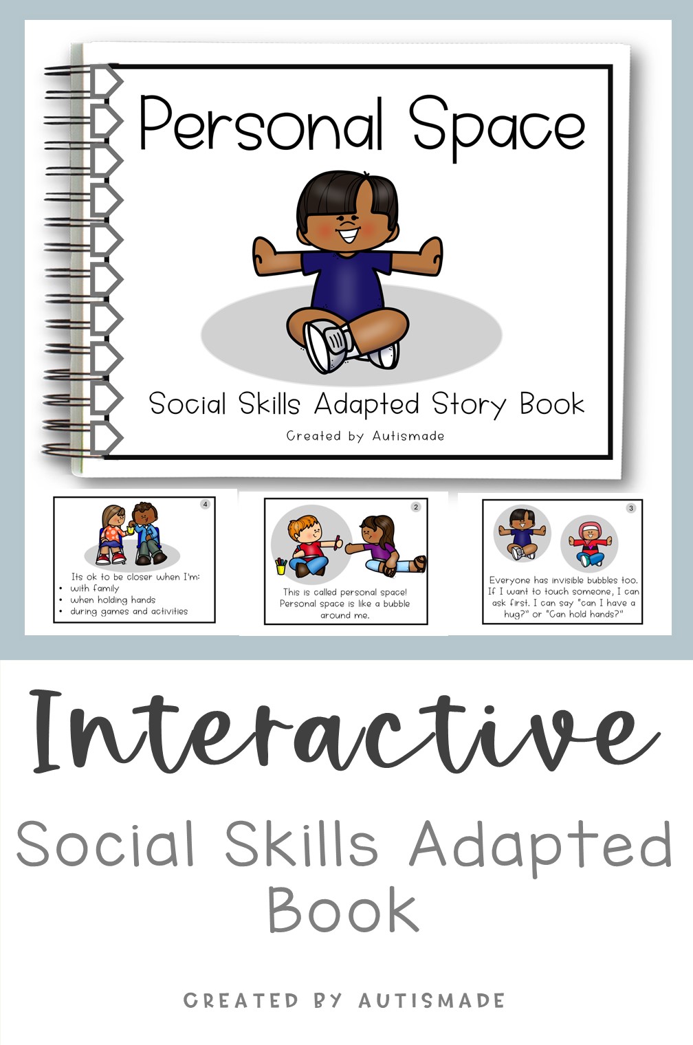 Personal Space: Adapted Social Skills Story | Narrative with Visual ...