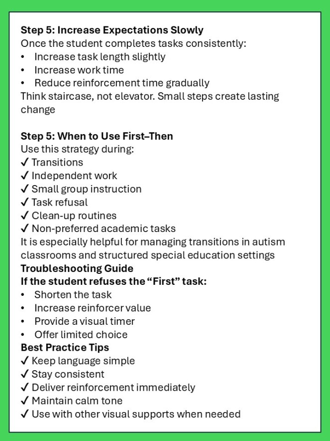 Using First Then Boards to Improve Classroom Behavior – Autismade
